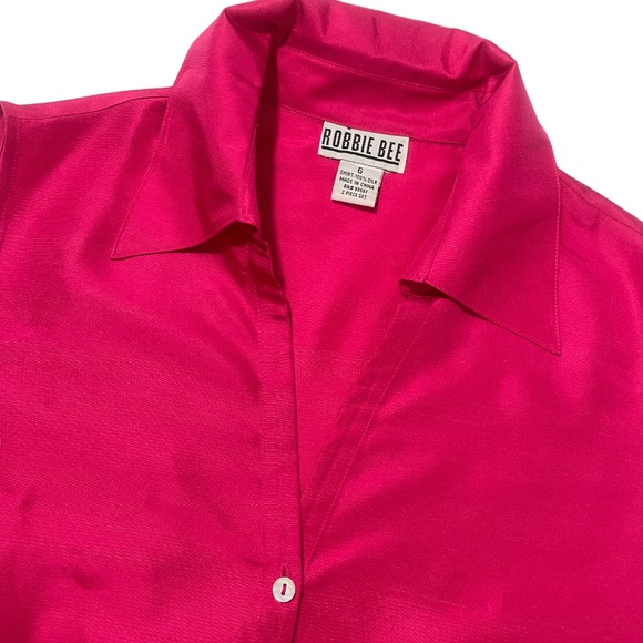 Robbie Bee | Tops | Robbie Bee 6 Pink 0 Silk Blouse | Poshmark
